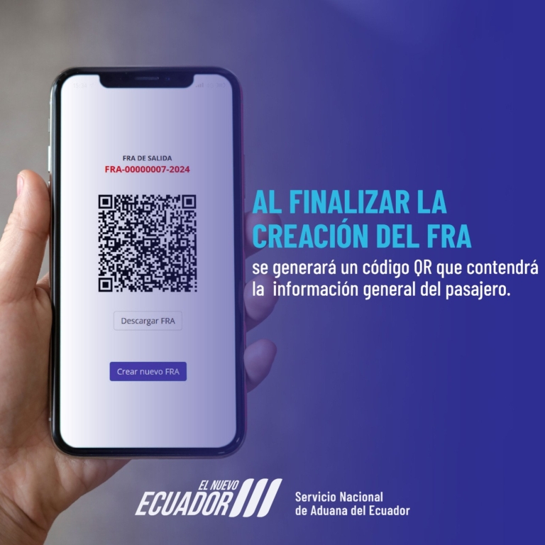 A mandatory digital customs form for Ecuador