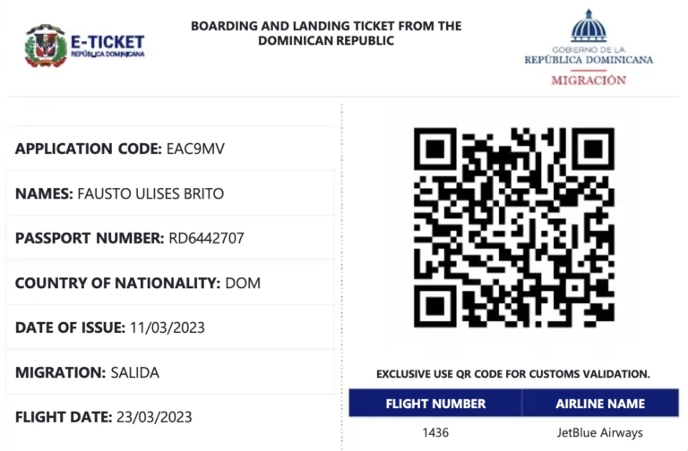 e-Ticket Dominican Republic